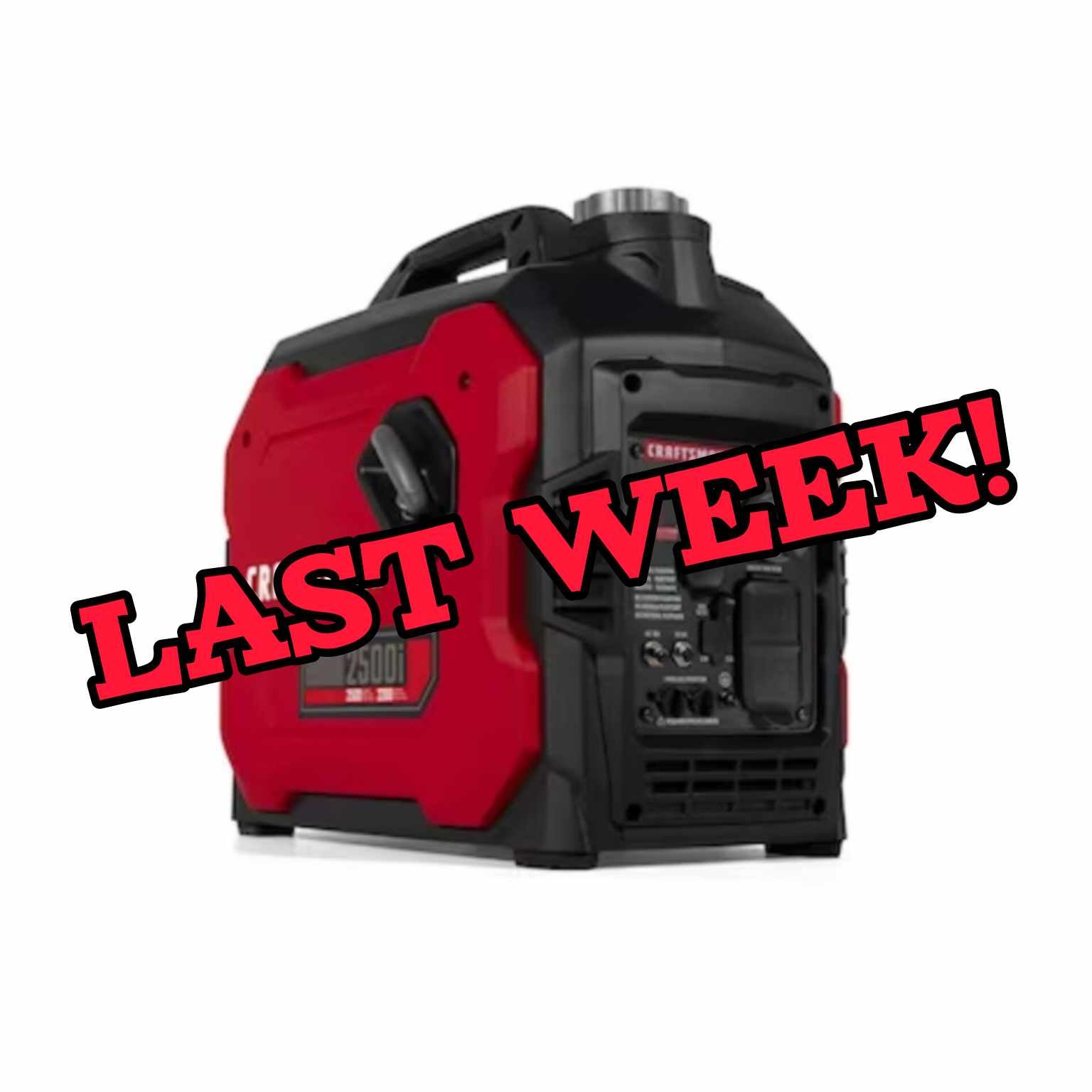 CRAFTSMAN CMX 2500-Watt Inverter Generator- LAST WEEK! | West end fire ...